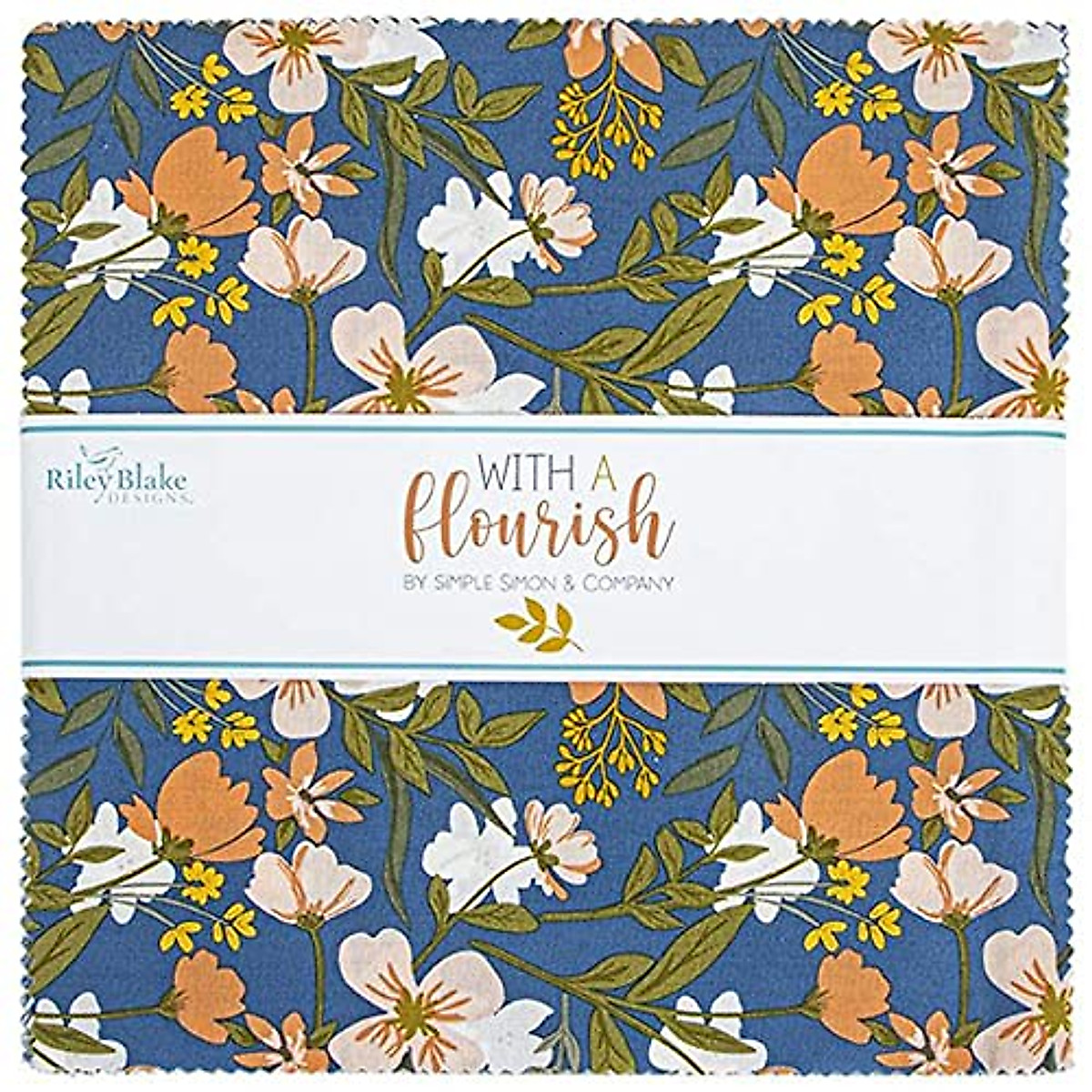 Simple Simon & Company with a Flourish 10" Stacker 42 10-inch Squares Riley Blake 10-12730-42