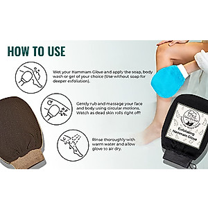 Natural Elephant Exfoliating Hammam Glove… (Pure Black Single)