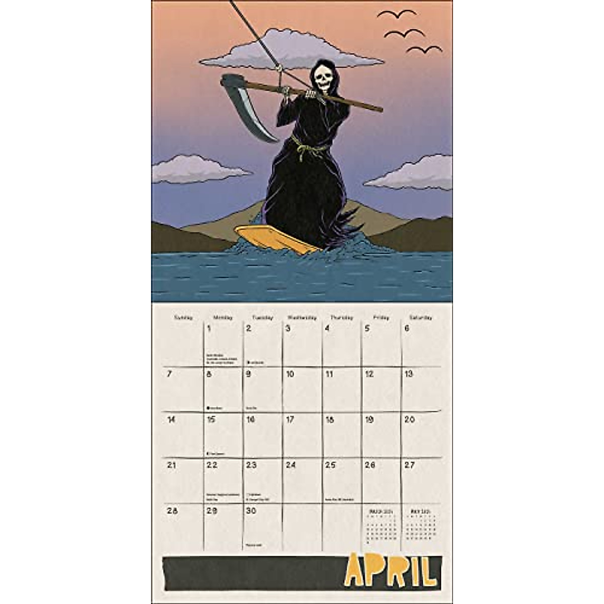 Death Takes a Holiday 2024 Wall Calendar