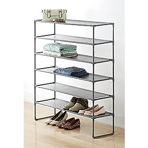 Whitmor Spacemaker 6-Tier Shelves, Gunmetal