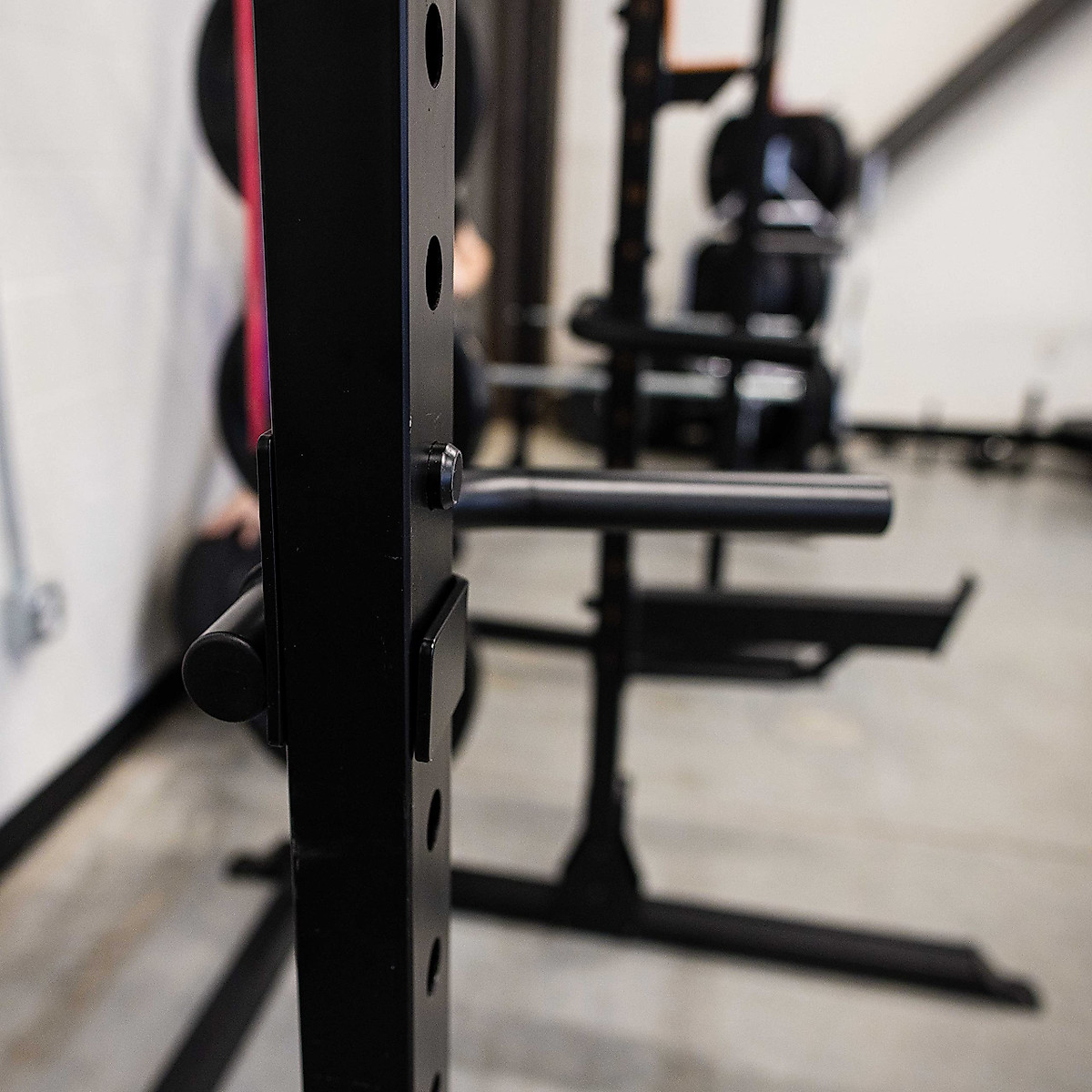 GRIND Fitness Chaos4000 Half Rack Dip Station Handles for Squat Racks Angled Dip Bar Attachments Tube Power Cage Black J-Cup Adjustable Strength Training