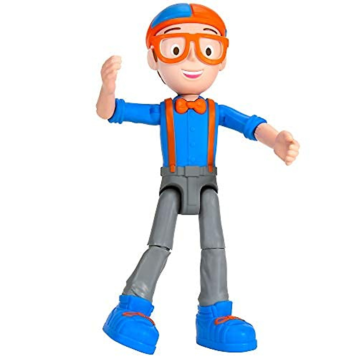 Blippi Talking Figure, 9-inch Articulated Toy with 8 Sounds and Phrases, Poseable Figure Inspired by Popular YouTube Edutainer