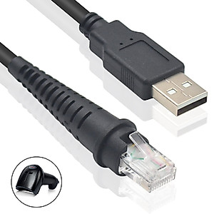 Poyiccot Barcode Scanner USB Cable 2m/6.5ft, RJ45 to USB 2.0 Barcode Scanner Cable Compatible for Honey-Well Barcode Scanner 1900G-HD 1900G-SR 1902G-HD 1300G 1400G 1202G 1900G 1250G 1200G MS7580