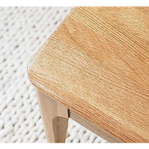 MU RONG Dining Bench, Wood Bench Solid Oak Wooden Bench Indoor Dining Room Table Home Bedroom Bed End Restaurant Modern Hallway Furniture, 47.2" W x 13.8" D x 17.7" H