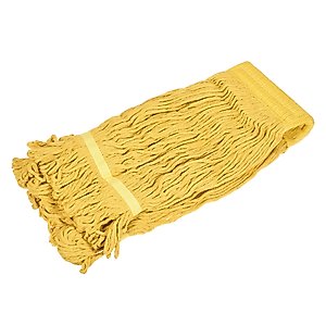 MECCANIXITY Commercial Mop Heads Replacement 40x27cm Cotton Yarn for Wet/Dry Mop Floor Cleaning Pads, Yellow