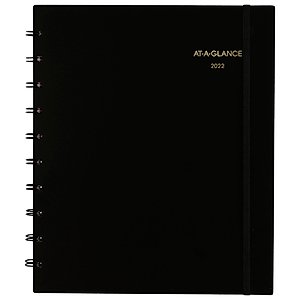 2022 Weekly & Monthly Appointment Book & Planner by AT-A-GLANCE, 8-3/4" x 11", Large, Move-A-Page, Black (70950E05)