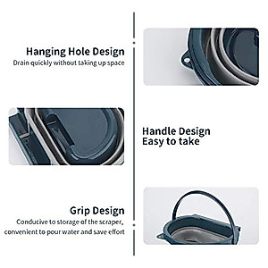 Eleganted Hanging Kitchen Trash Can 4L Folding Trash Can for Kitchen Cabinet Collapsible Hang Garbage Can Countertop Garbage Bin Bedroom Trash Can (Gray)