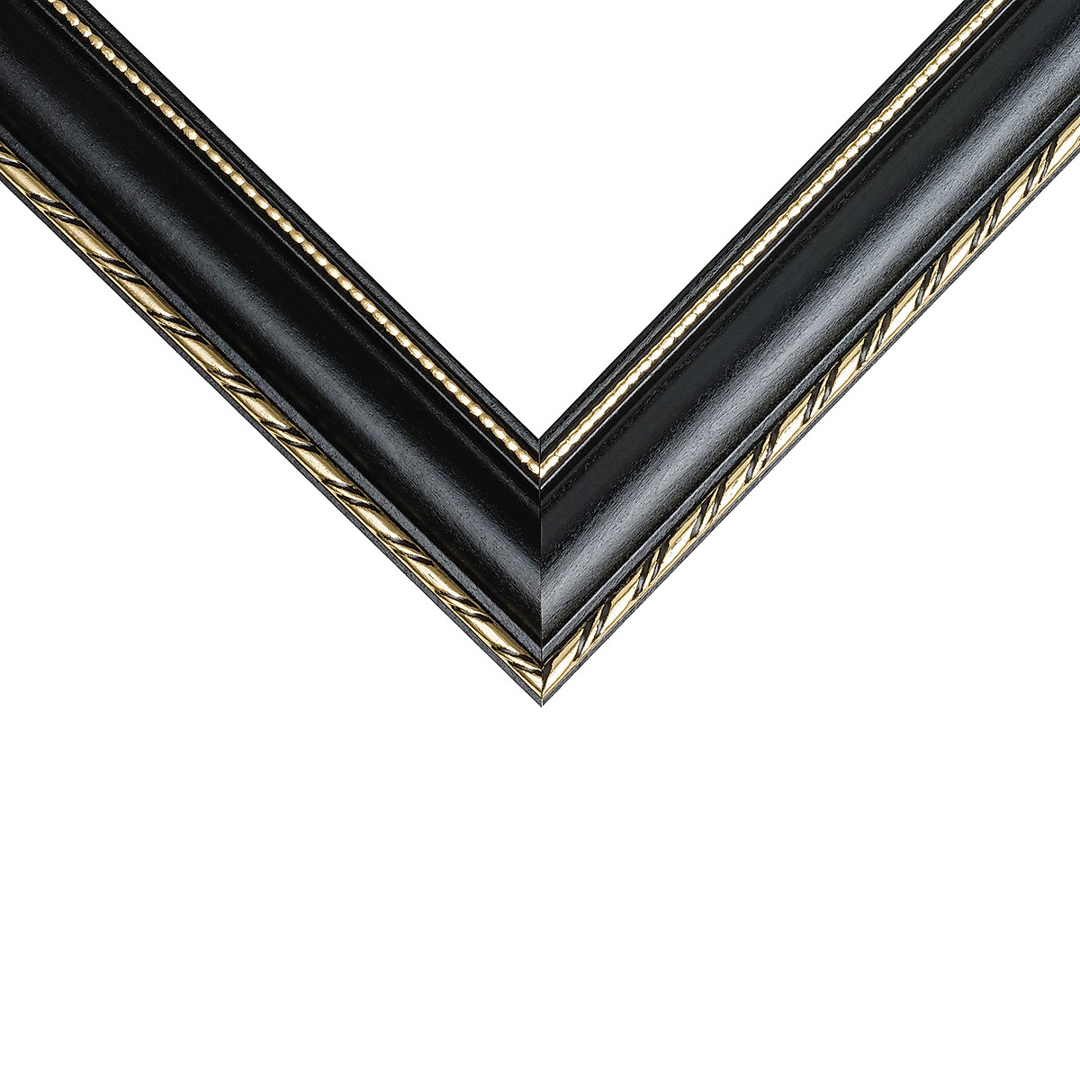 Craig Frames Victoria, 20x24 Picture Frame Matted for a 16x20 Photo, Ornate Black and Gold