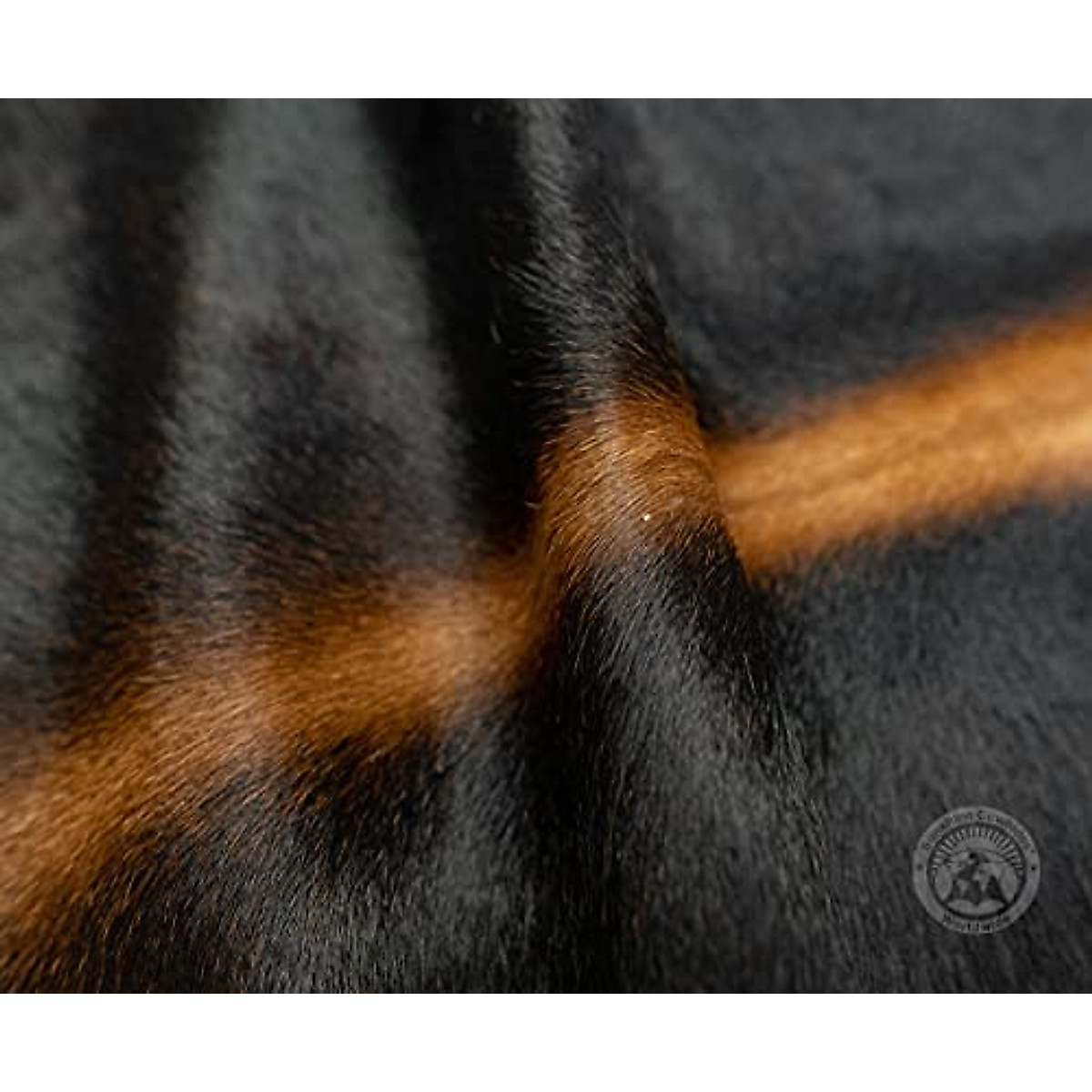 Genuine Black Dark Brown Backbone Cowhide Rug Size 6 x 7 - 8 ft. 180 x 240 cm