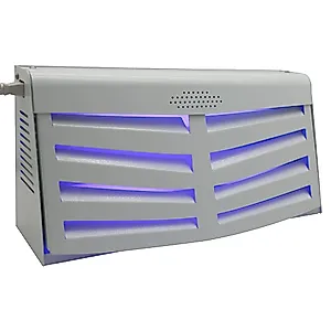 JT Eaton 1500LV Synergetic Metal Horizontal Fly Light Trap with Large Glue Board and Shatterproof Bulbs - Ideal for Restaurants and Kitchens