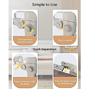 Bed Rails for Toddlers, Extra Tall Specially Designed for Twin, Full, Queen, King Size - Safety Bed Guard Rails for Kids (1 Side:78.74"(L) x27"(H), Khaki)