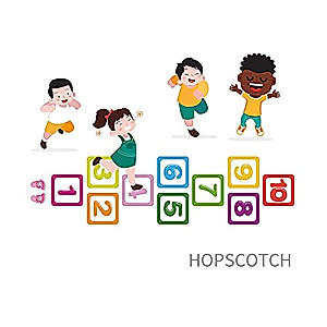 Haokaini 10 Number Lattice Floor Sticker Wall Decals Funny Number Hopscotch Game Wall Sticker for Baby Room Bedroom Classroom Ground Corridor Nursery