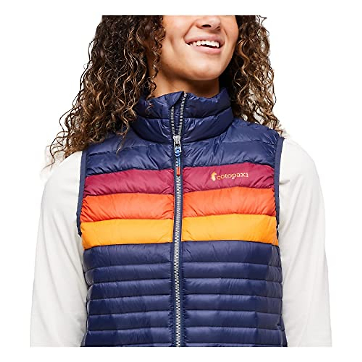 Cotopaxi Fuego Down Vest - Women's Maritime & Raspberry Stripes Medium