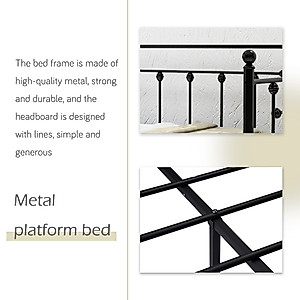 alazyhome Twin Size Metal Daybed Guest Bed Frame for Living Room Bedroom Steel Slat Support No Box Spring Needed Space Saving Black