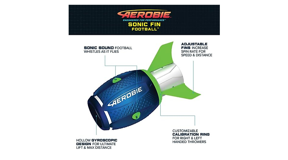 Aerobie Sonic Fin Football - Throw Like a Pro