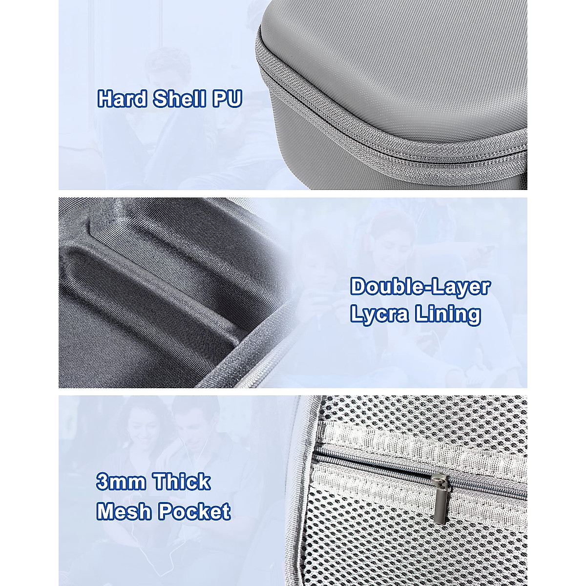 DEVASO Upgraded Carrying Case for ASUS ROG Ally X/PlayStation Portal/Steam Deck/OLED, Waterproof Portable Storage Shoulder Bag Travel Case for Steam Deck Console & Accessories