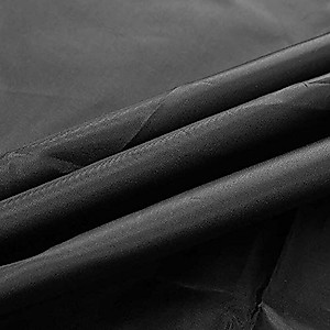 YILE 48 Inch Round Fire Pit Cover, Patio Table Cover, Garden Outdoor Waterproof Fire Bowl Cover, All-Season Protection - Black