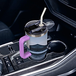 LLUTSNTH 40 Oz Vacuum Tumbler with Violet Handle Leakproof Insulated Tumbler Husky Dog on A Frozen Lake Stainless Steel Travel Mug with Lid And Straw Coffee Cup Cute Water Bottles Cup Holder Friendly