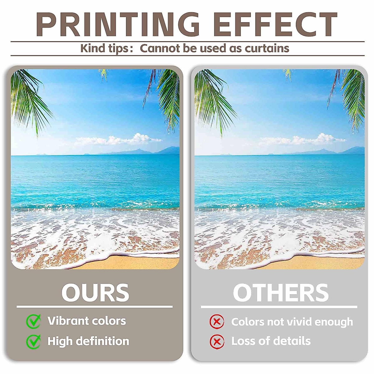 ZTHMOE 7x5ft Fabric Summer Hawaii Beach Photography Backdrop Tropical Seaside Palm Trees Background Luau Aloha Baby Shower Party Decoration Banner Photo Booth