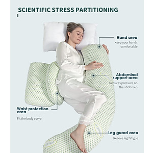 Oternal Pregnancy Pillows for Sleeping, Multipurpose Cuddle Pillow Pregnancy Must Haves, Ultra Soft Comfortable Maternity Pillow for Abdomen, Leg, Hip Support