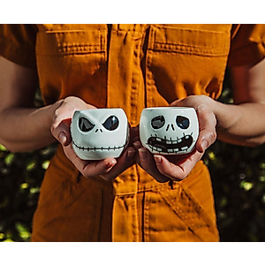 Disney The Nightmare Before Christmas Jack Skellington Faces 3-Ounce Mini Shot Glass Cups, Set of 4