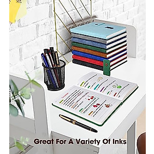 vfaejll A5 Lined Leather Journal Notebook for Men Women,5.9 X 8.4 Personalized Hardcover Journal with Pen,200 Pages 100 Gsm Thick Ruled Paper Daily Diary for School,Travel,Business,Work,Home,Writing