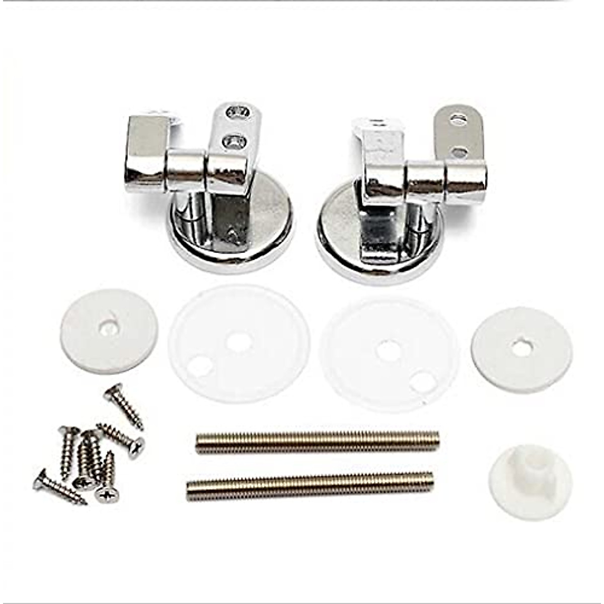 LTIYITL Toilet Seat Hinges Zinc Alloy Replacement Parts-Adjustable Toilet Seat Bolts and Nuts Left and Right Hinges-Strong and Durable (Not Easy to Fall Off)