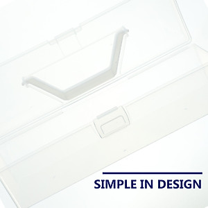 NUOBESTY Decorative Storage Boxes Box transparent paint brush case water color pens case paint brush case The Four Treasures of the Study writing Storage Box portable Tool box