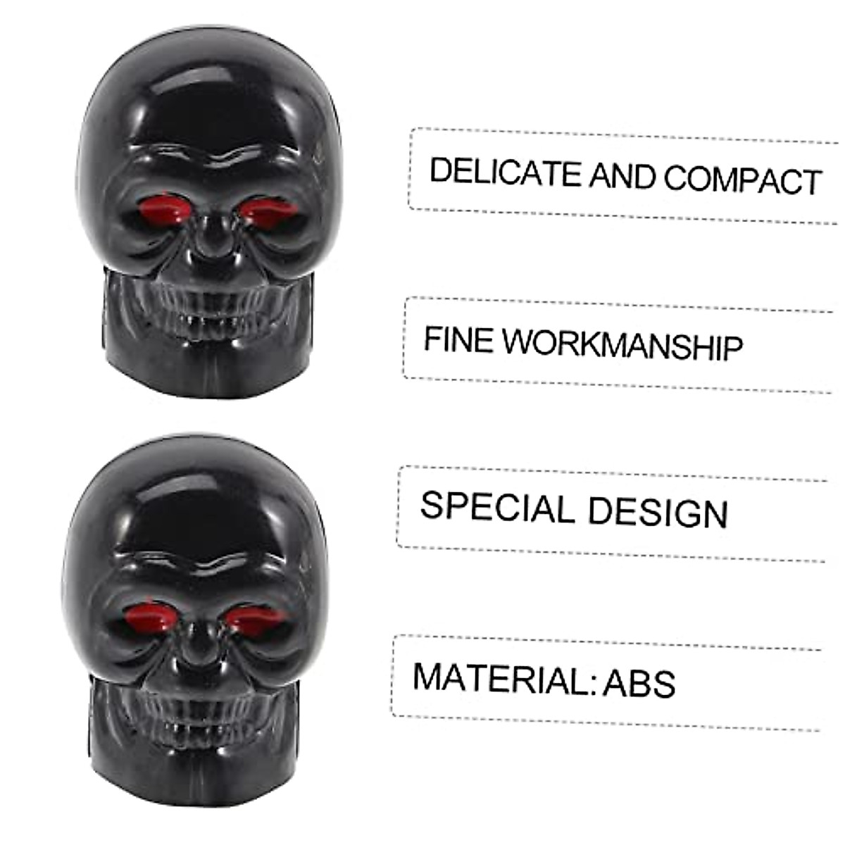 Vaguelly Automotive Wheels 8 pcs Valve Cap Skull Tire Pressure Cap Skull car Accessories for car accesories Stem Covers Motorbike Tyre Dust Caps Mountain Bike Copper core Alien