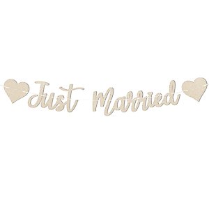 Just Married Banner - NO DIY - Wedding Party Decorations, Just Married Sign, Wedding Bridal Shower Party Decorations Champagne Gold Glitter