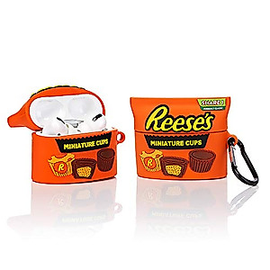 (3Pack) Case for Airpods Pro, BGAANM Cartoon Silicone Case Protective Cover with Cute Funny Skin Design, with Keychain (Chocolate1+2+3)