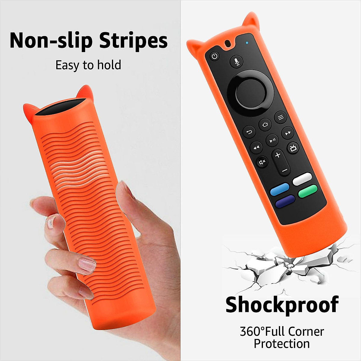 Wevove [3 Pack] Silicone Remote 3rd gen Cover with Lanyard, Anti-Slip Soft Silicone Protective Controller Case (Only Purple Glow in The Dark)