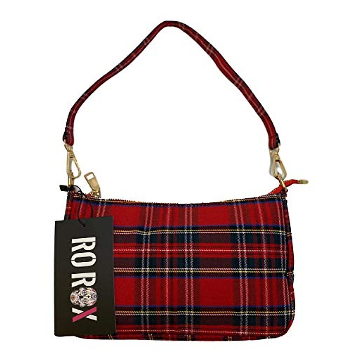 Ro Rox Sheena Tartan Check Punk 90's Crossbody Purse Handbag