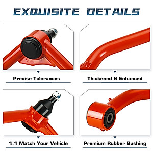 2-4" Front Upper Control Arms with Ball Joint fit for Ram 1500 2011-2022, Adjustable Suspension Kit Tubular Arms Lift 2 to 4 inch, Replacement Factory Suspension Arms 2 PCS