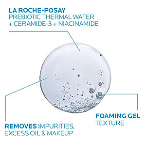 La Roche-Posay Toleriane Purifying Foaming Facial Cleanser, Oil Free Face Wash for Oily Skin and for Sensitive Skin with Niacinamide, Pore Cleanser Wonâ€™t Dry Out Skin, Unscented