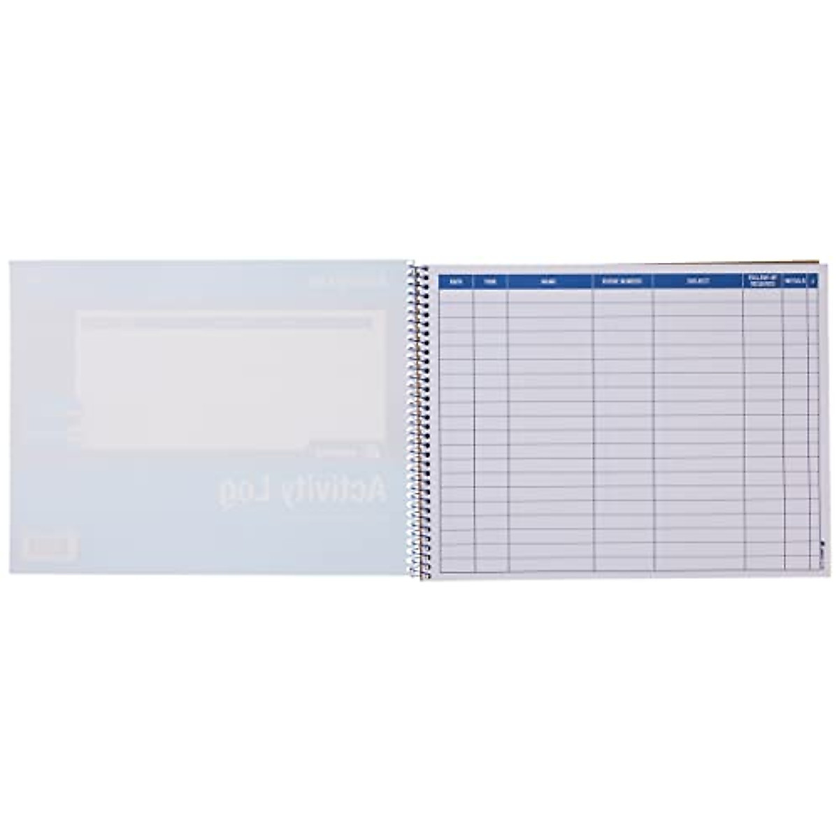 Adams Activity Log Book, Spiral Bound, 8.5 x 11 Inches, 100 Pages, White (S1185ABF)