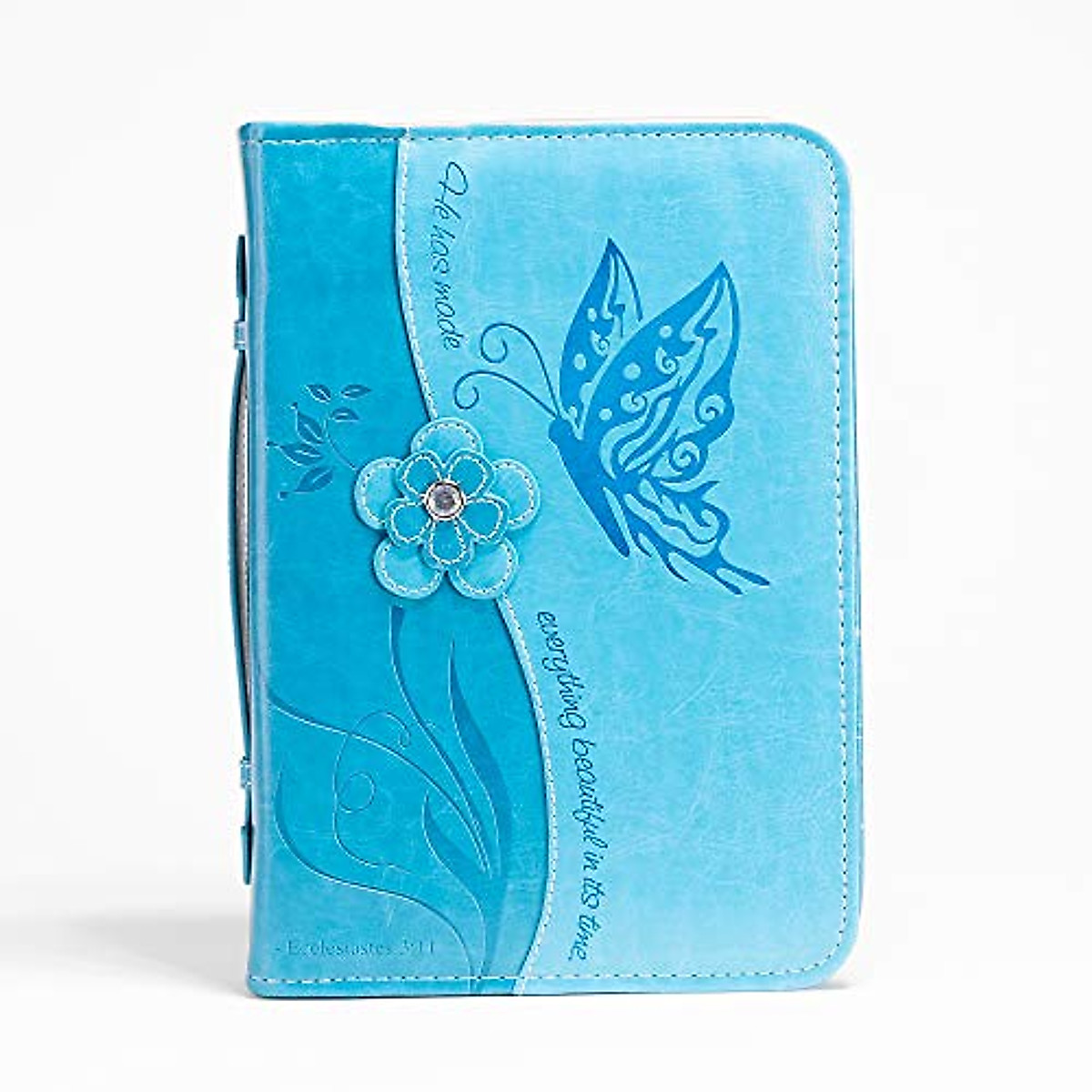 Divinity Boutique Teal Blue Butterfly (L) Bible Cover