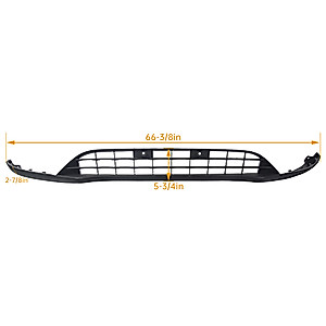 ECOTRIC Front Bumper Valance Lower Grill Compatible with 2015-2018 Ford Focus F1EZ17626A Lower Lip Chin Grill Grille Spoiler Panel
