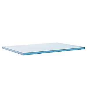 ZINUS 1.5 Inch Green Tea Cooling Gel Memory Foam Mattress Topper, Cooling Gel Foam, CertiPUR-US Certified, King, Blue