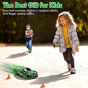 BIFYTON RC Drift Car, Remote Control Car with LED Lights Glow and Drifting Tire,14KM/H Fast High-Speed Rc Car with 2 Rechargeable Batteries, Suitable for 4-7, 8-12 Boys Girls Kids Gift