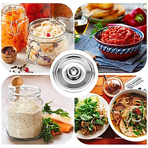 HAKIDZEL 1pc Stainless Steel Sturdy Seasoning Pot Lid Kitchen Gadget for Home Cooking Versatile Cover for Spice Pots and Seasoning Containers