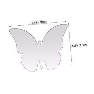 FUNOMOCYA 10 Sets Butterfly seat card DIY arch acrylic sign acrylic place cards holder wedding desk sign acrylic table numbers Clear Butterfly Acrylic sign digital sign Clip banquet blank