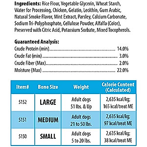 Loving Pets Orabone Dental Treat for Dogs, Small, 23 pieces per pack, 14 oz
