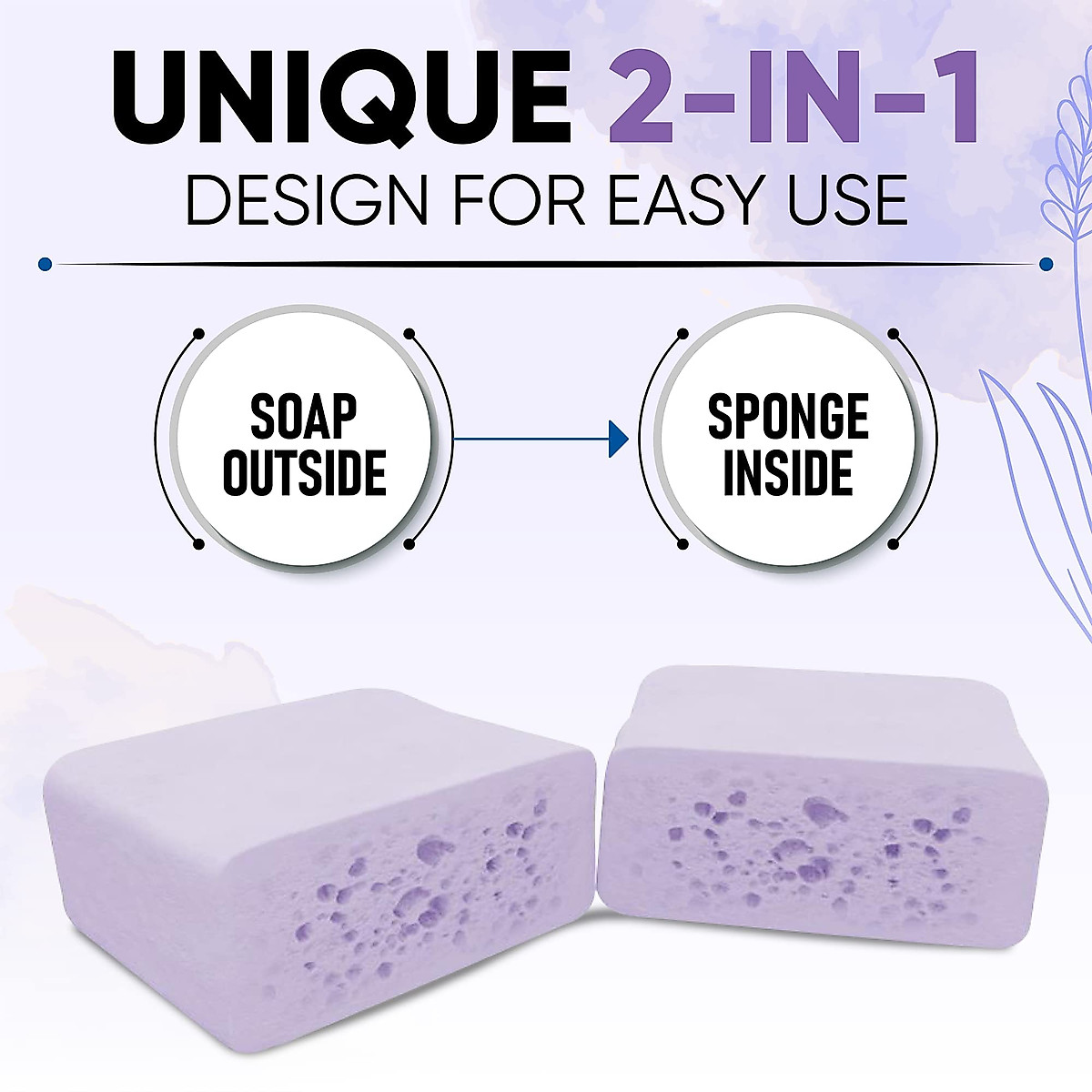 T.Taio Esponjabon Soap Sponge Variety Pack - Shower Scrubber & Bath Wash Scrub - Massage Face - Bathroom Accessories - Mother of Pearl, Aloe Vera, Lavender, Charcoal, Cucumber-Melon, Oatmeal (6 Pack)