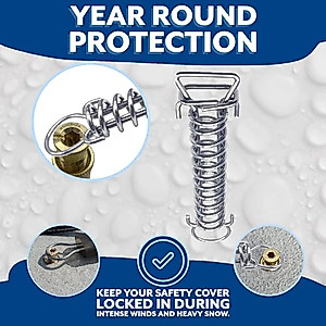 Poolzilla Stainless Steel Springs for Pool Cover - 10 Pack - Universal Fit