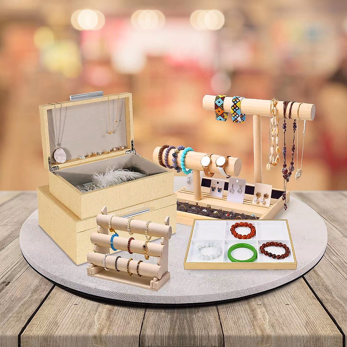 Sophinique 16 inch Stingray Lazy Susan Kitchen Turntable for Pantry Cabinet Or Table,Lazy Susan Organizer,Kitchen Turnable, Lazy Susan Rotating Turntable Dinning Tabletop (Grey)