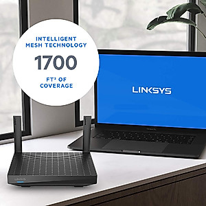 Linksys Mesh Wifi 6 Router, Dual-Band, 1,700 Sq. ft Coverage, 25+ Devices, Supports Guest WiFi, Parent Control, Speeds up to (AX1500) 1.5Gbps - MR7310