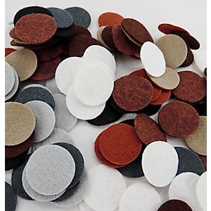 128 Wool Blend Felt 1 inch Circles - Naturals Colors - Made in USA - OTR Felt