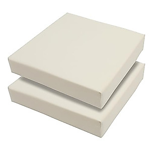 Topotdor Patio Chair Cushion for Outdoor Furniture,19"x19" Waterproof Replacement Outdoor Seat Cushions for Patio Furniture,3-Year Color Fastness Sofa Couch Chair Pads with Ties 2 Pack,Beige