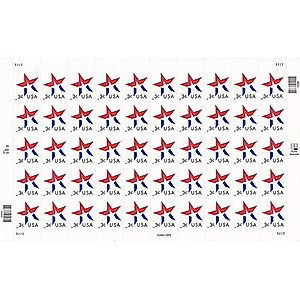 US Stamp 2002 3c Star - 50 Stamp Sheet - Scott #3613